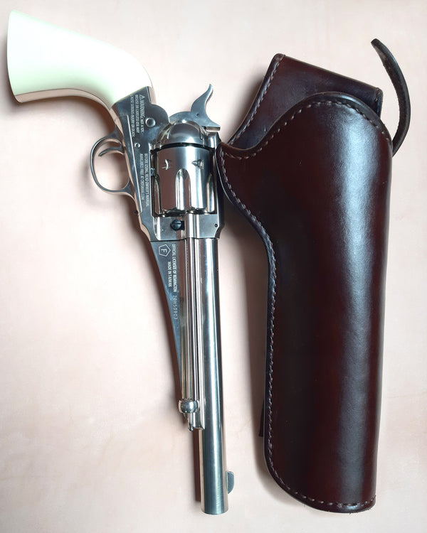 leather holster for single action revolvers Colt SAA, custom barrel Cr ...