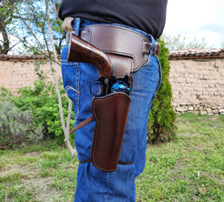leather holster for single action revolvers Colt clones Western style ...