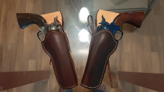 leather holster for single action revolvers Colt clones Western style ...